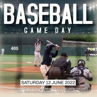 Yellow baseball Instagram post Template | PosterMyWall