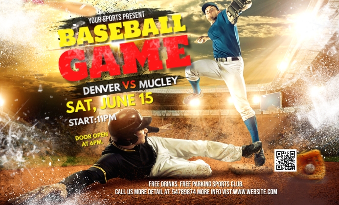 Copy of baseball game flyer (2) | PosterMyWall