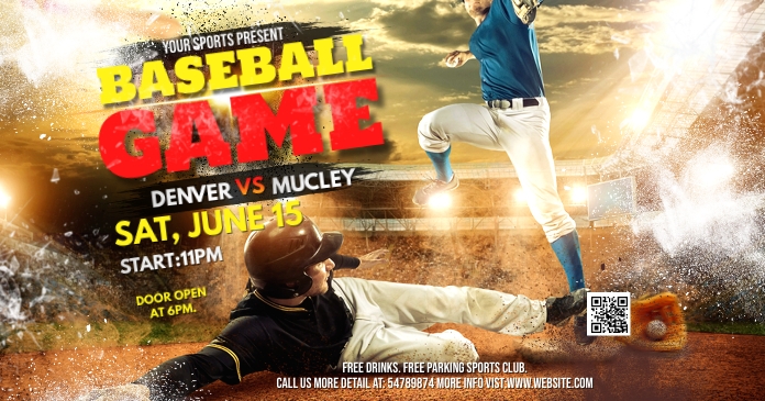Copy of baseball game flyer | PosterMyWall