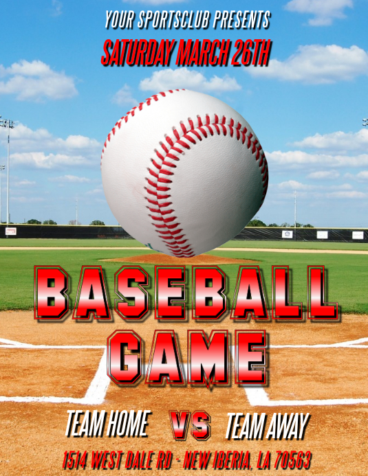 Copy of BASEBALL GAME FLYER TEMPLATE | PosterMyWall