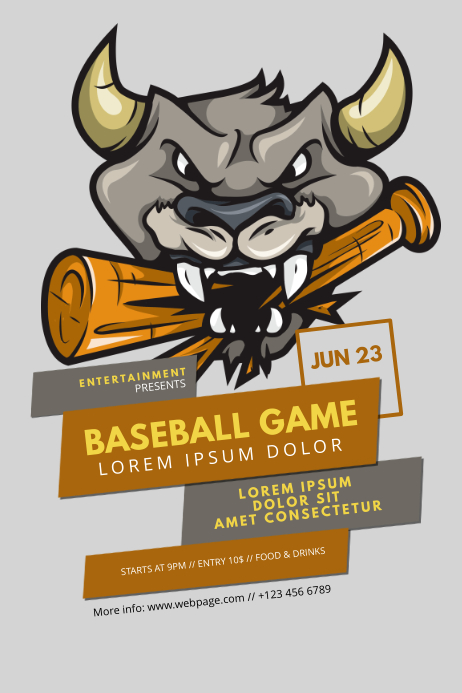 Baseball game flyer template | PosterMyWall