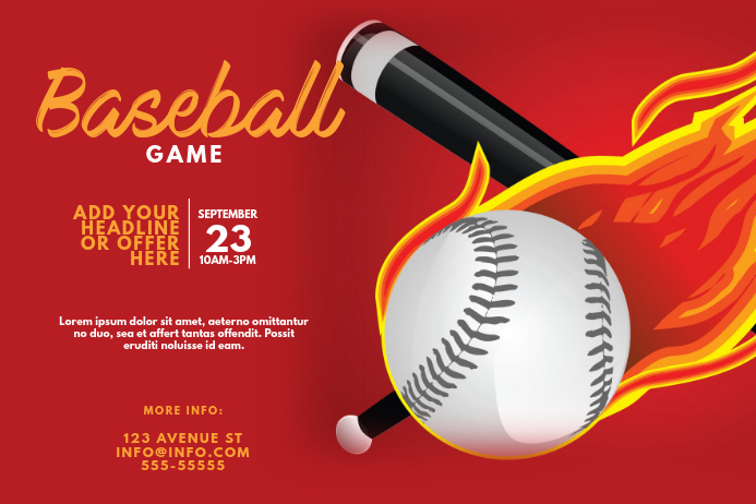 Baseball Game Flyer Template | PosterMyWall