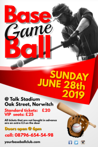 baseball game poster flyer template | PosterMyWall