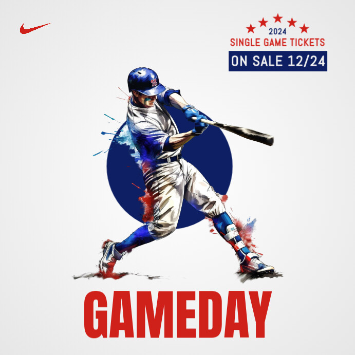 baseball gameday poster Template | PosterMyWall
