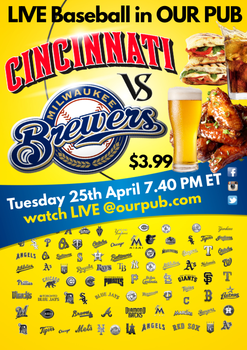 Baseball Live Poster Template | PosterMyWall