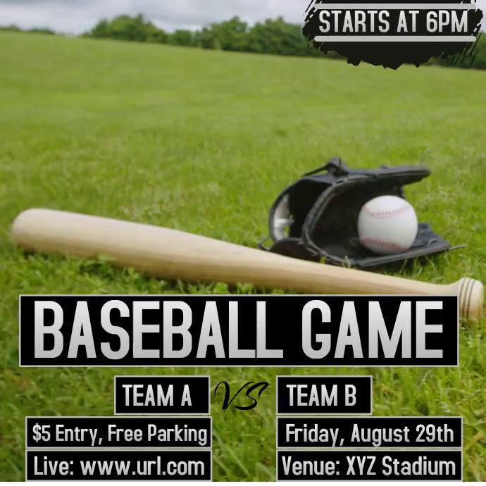 Baseball match Template | PosterMyWall