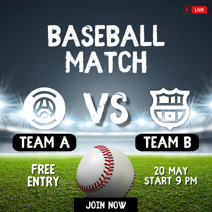 Copy of Baseball match | PosterMyWall