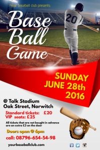 baseball game poster flyer template | PosterMyWall