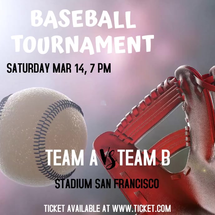 Baseball match poster Template | PosterMyWall