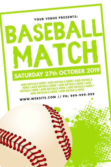 Copy of Baseball Match Poster | PosterMyWall