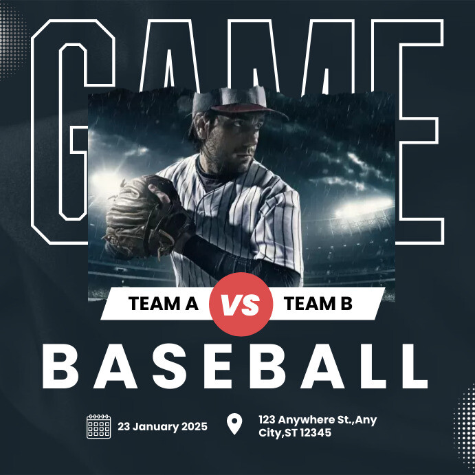 baseball match template | PosterMyWall