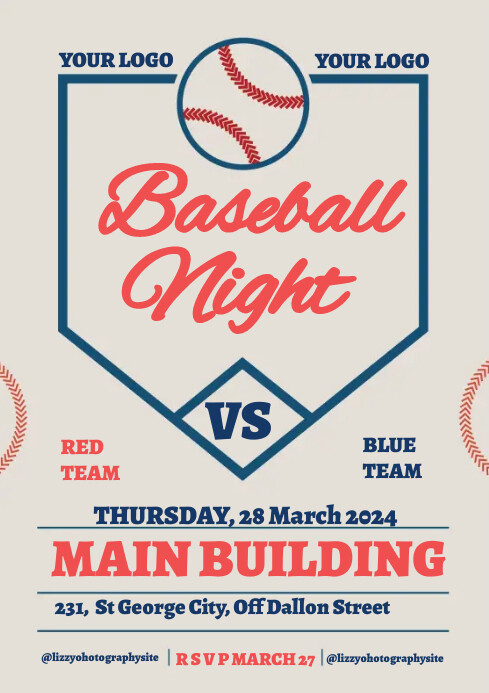 Baseball Night Opening Day Flyer Template | PosterMyWall