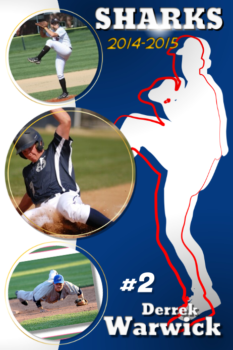 Baseball Player Poster Template | PosterMyWall