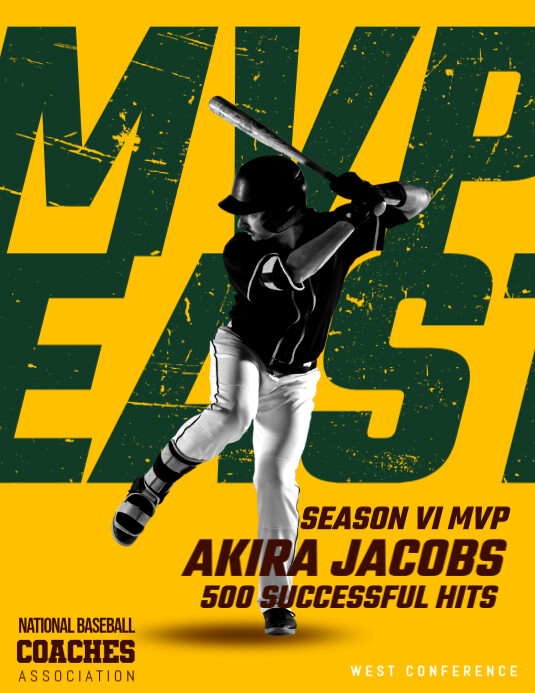 Copy of Baseball Player MVP | PosterMyWall
