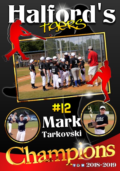 baseball player poster Template | PosterMyWall