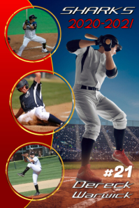 Baseball Player Poster Template | PosterMyWall