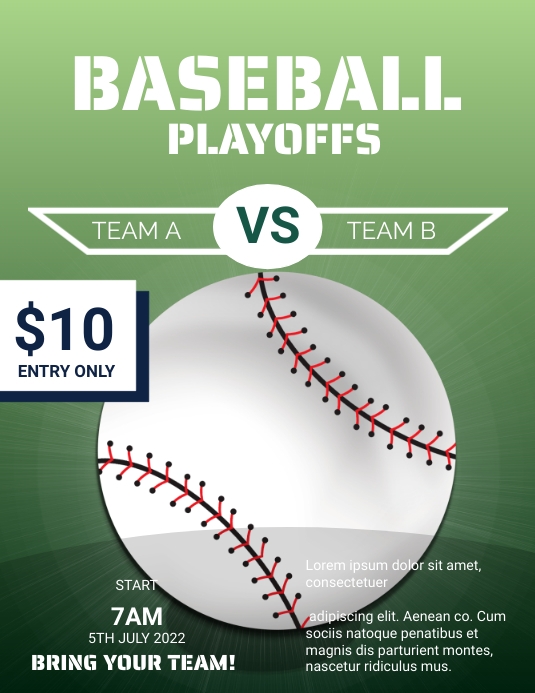 Copy of baseball playoffs flyer | PosterMyWall