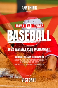 baseball game poster flyer template | PosterMyWall