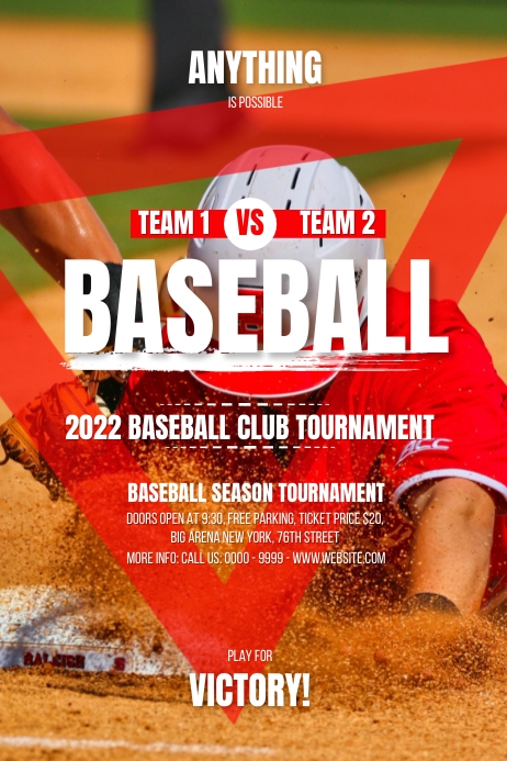 Baseball Poster Template | PosterMyWall