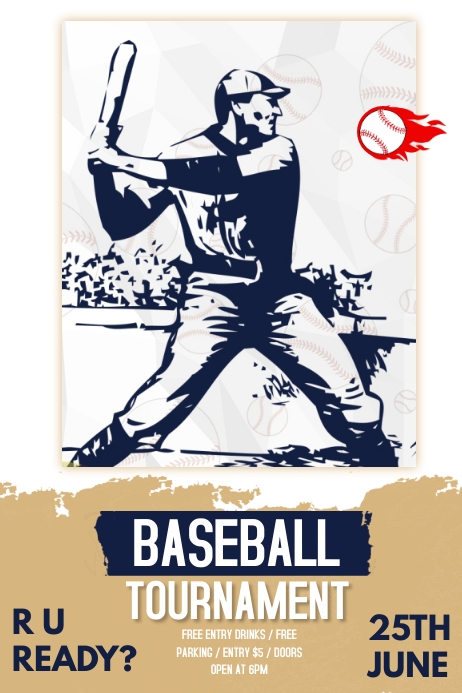 baseball poster Template | PosterMyWall