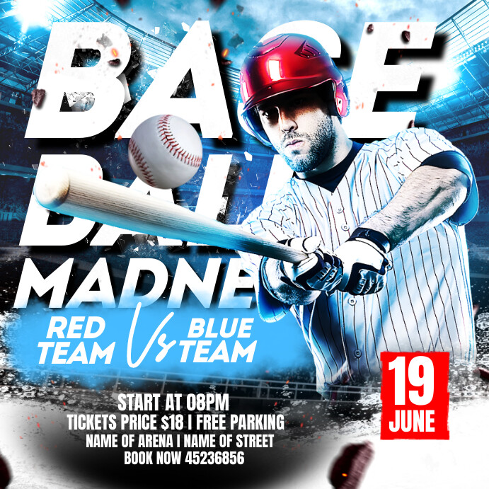 Baseball Poster Template | PosterMyWall