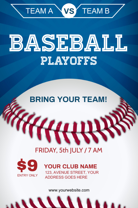 Baseball poster Template | PosterMyWall