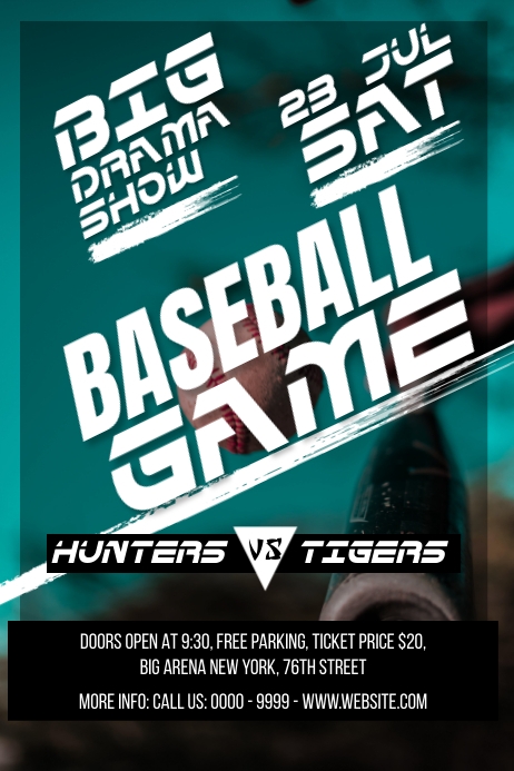 Baseball Poster Template | PosterMyWall