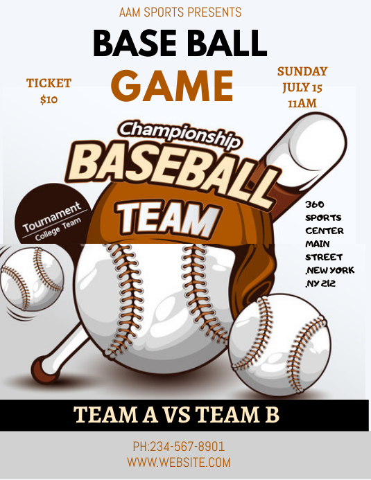 baseball poster Template | PosterMyWall