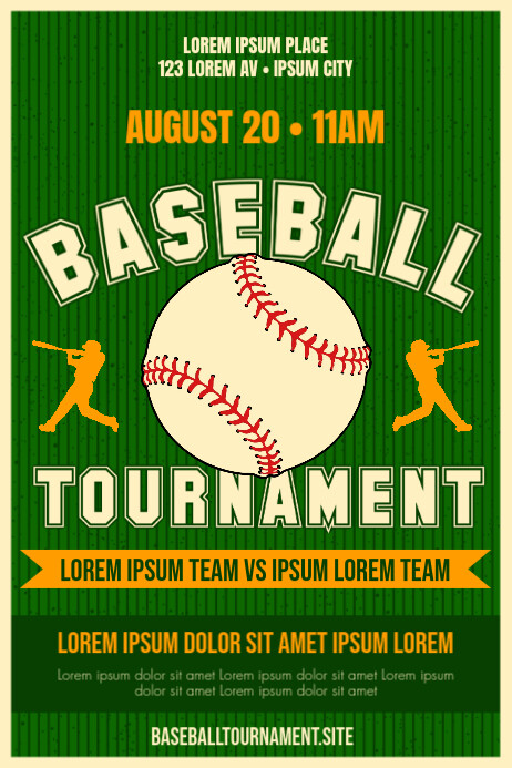 BASEBALL POSTER Template | PosterMyWall