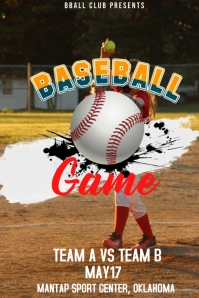 baseball game poster flyer template | PosterMyWall