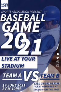 Baseball Game Template | PosterMyWall