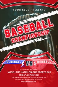 Baseball Game Template | PosterMyWall