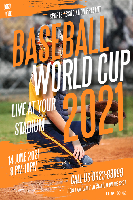 BASEBALL POSTERS Template | PosterMyWall