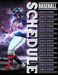 baseball schedule Template | PosterMyWall