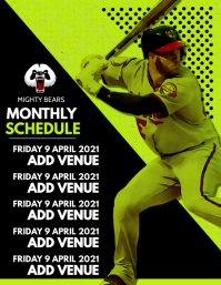 baseball schedule Template | PosterMyWall