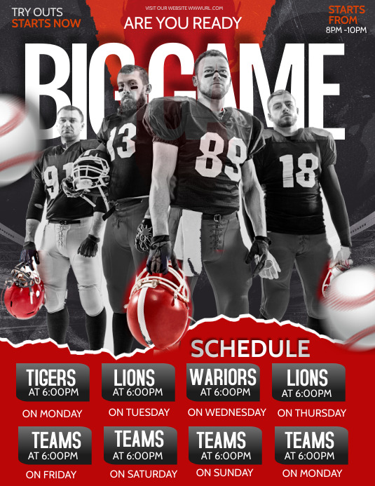 baseball schedule Template | PosterMyWall