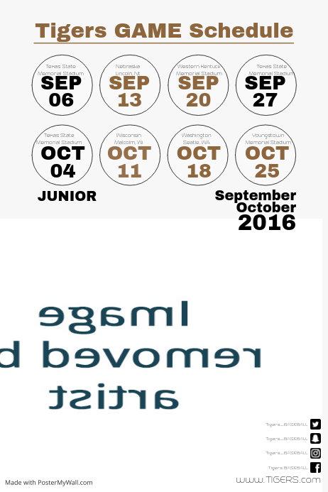 Copy of Baseball schedule | PosterMyWall