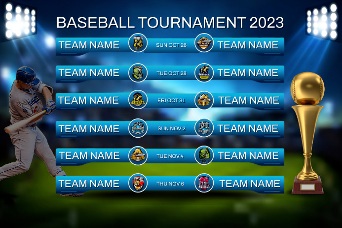 Copy of Baseball team schedule poster | PosterMyWall