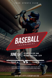 baseball game poster flyer template | PosterMyWall