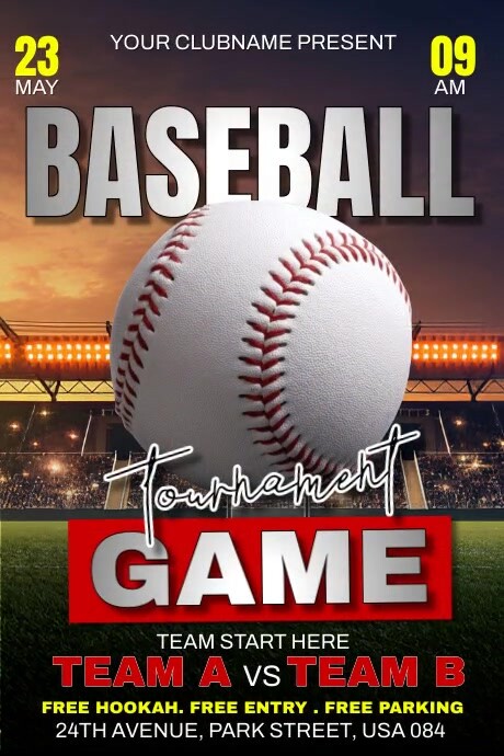 Baseball Tournament Ads Template | PosterMyWall