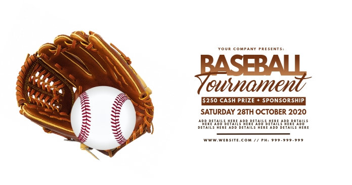 Baseball Tournament Facebook Event Poster Template | PosterMyWall