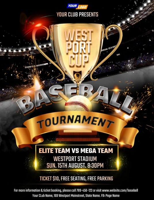 Baseball tournament flyer design (1) Template | PosterMyWall