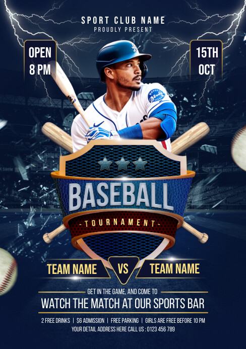 Baseball Tournament Flyer Template | PosterMyWall