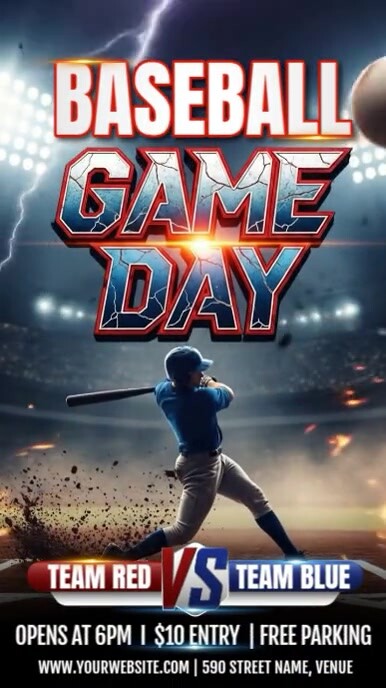 Baseball Tournament Instagram Reel Template | PosterMyWall