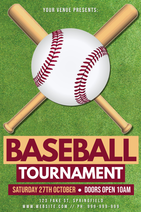Baseball Tournament Poster Template | PosterMyWall