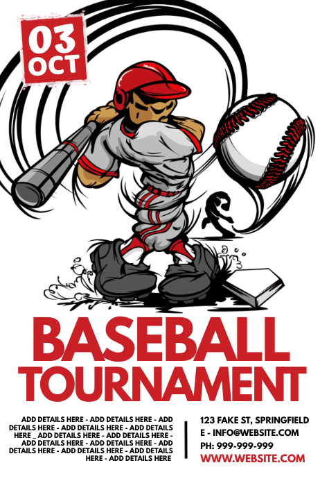Baseball Tournament Poster Template | PosterMyWall