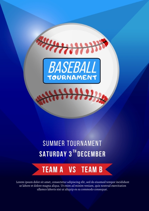 BASEBALL TOURNAMENT TEMPLATE | PosterMyWall
