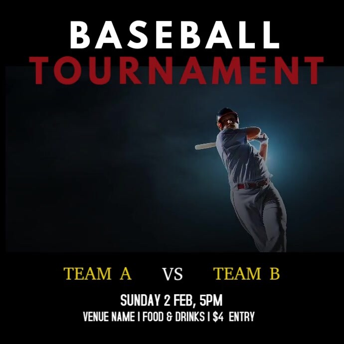 Baseball Tournament Video Template | PosterMyWall