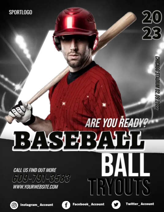 Baseball Try Outs Template | PosterMyWall