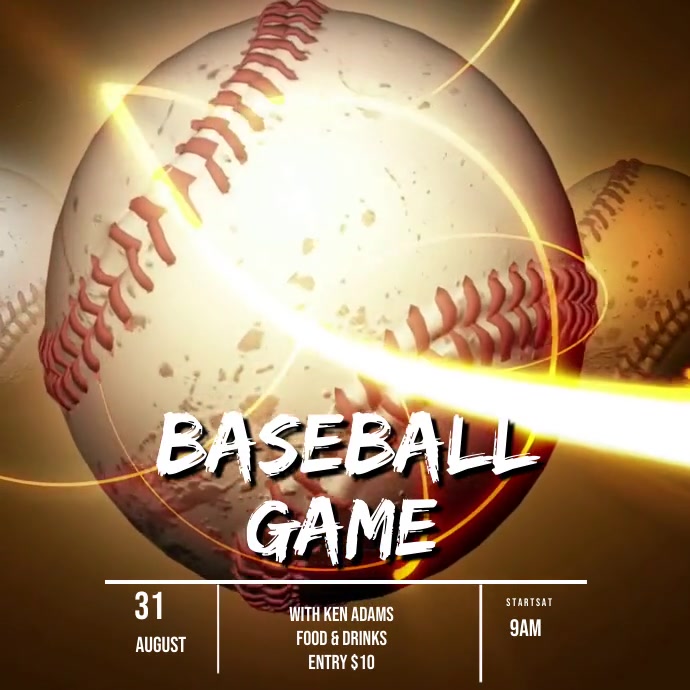 Baseball video Template | PosterMyWall